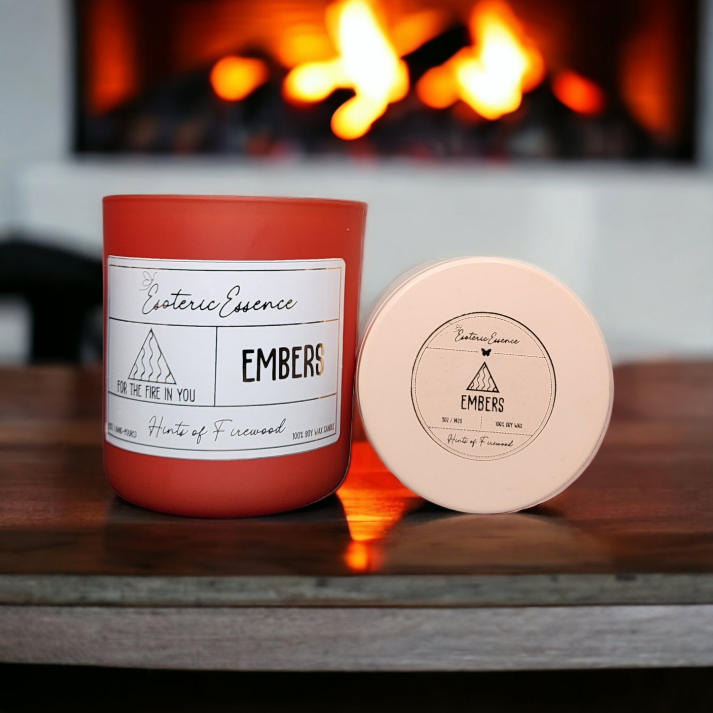 Fire Elemental Candle - Embers | Glass Candle and Tin Candle – Esoteric Essence